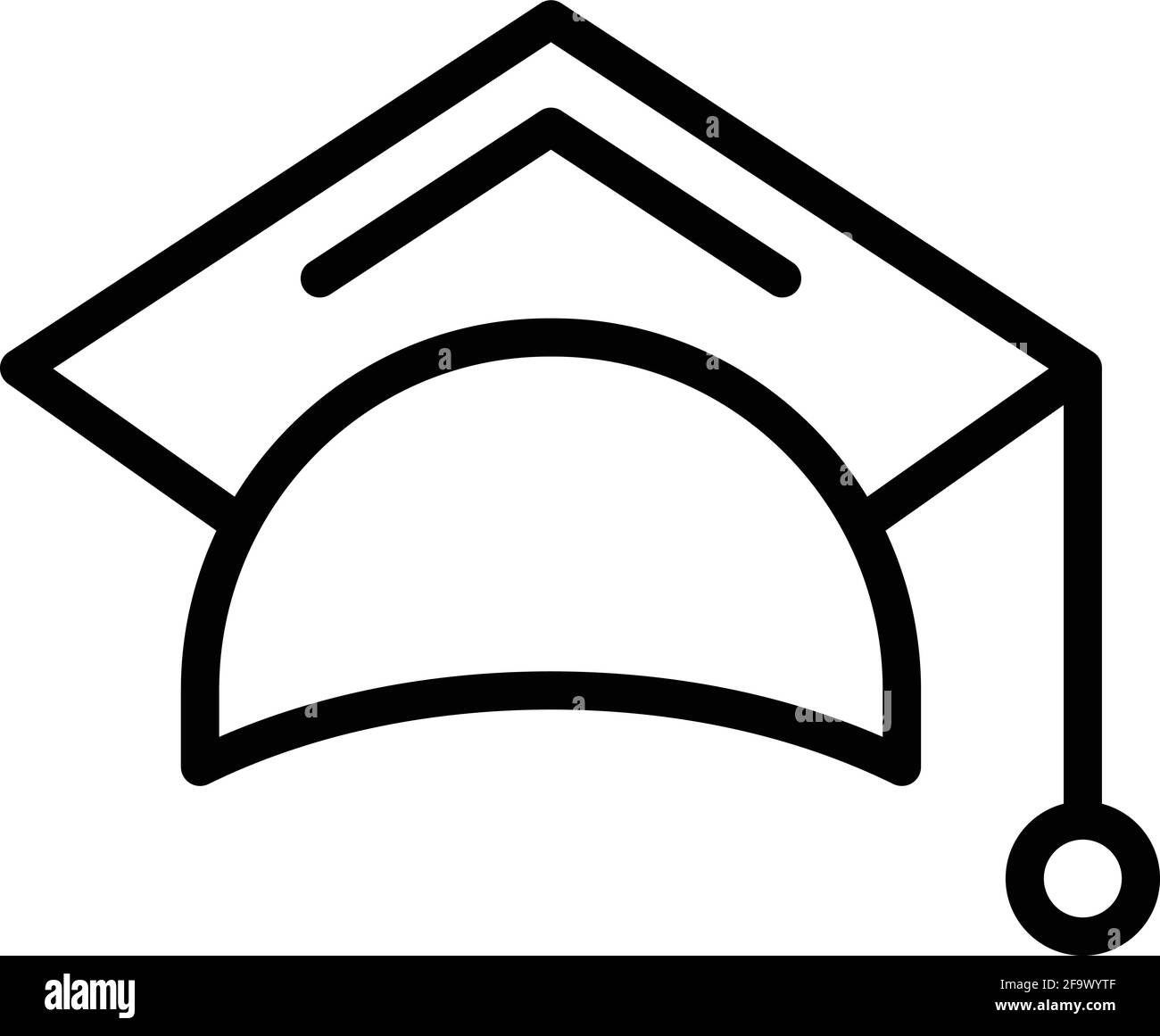 Education cap icon. Outline Education cap vector icon for web design ...