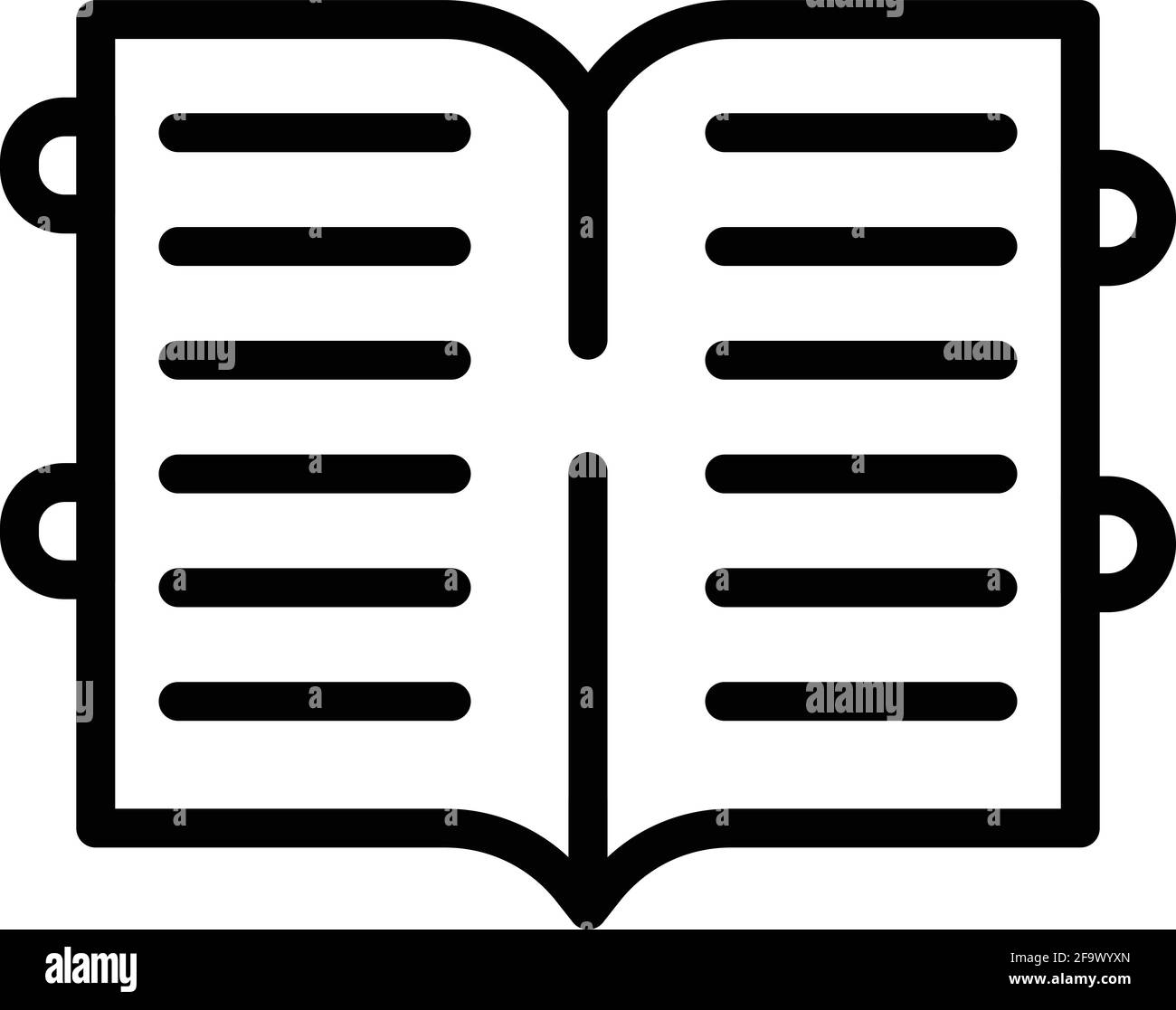 Open book icon. Outline Open book vector icon for web design isolated ...