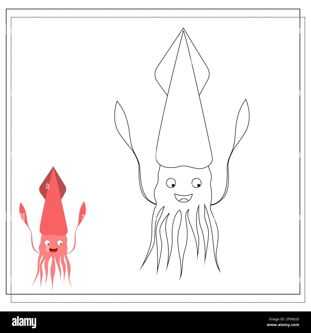 Squid Drawing For Kids