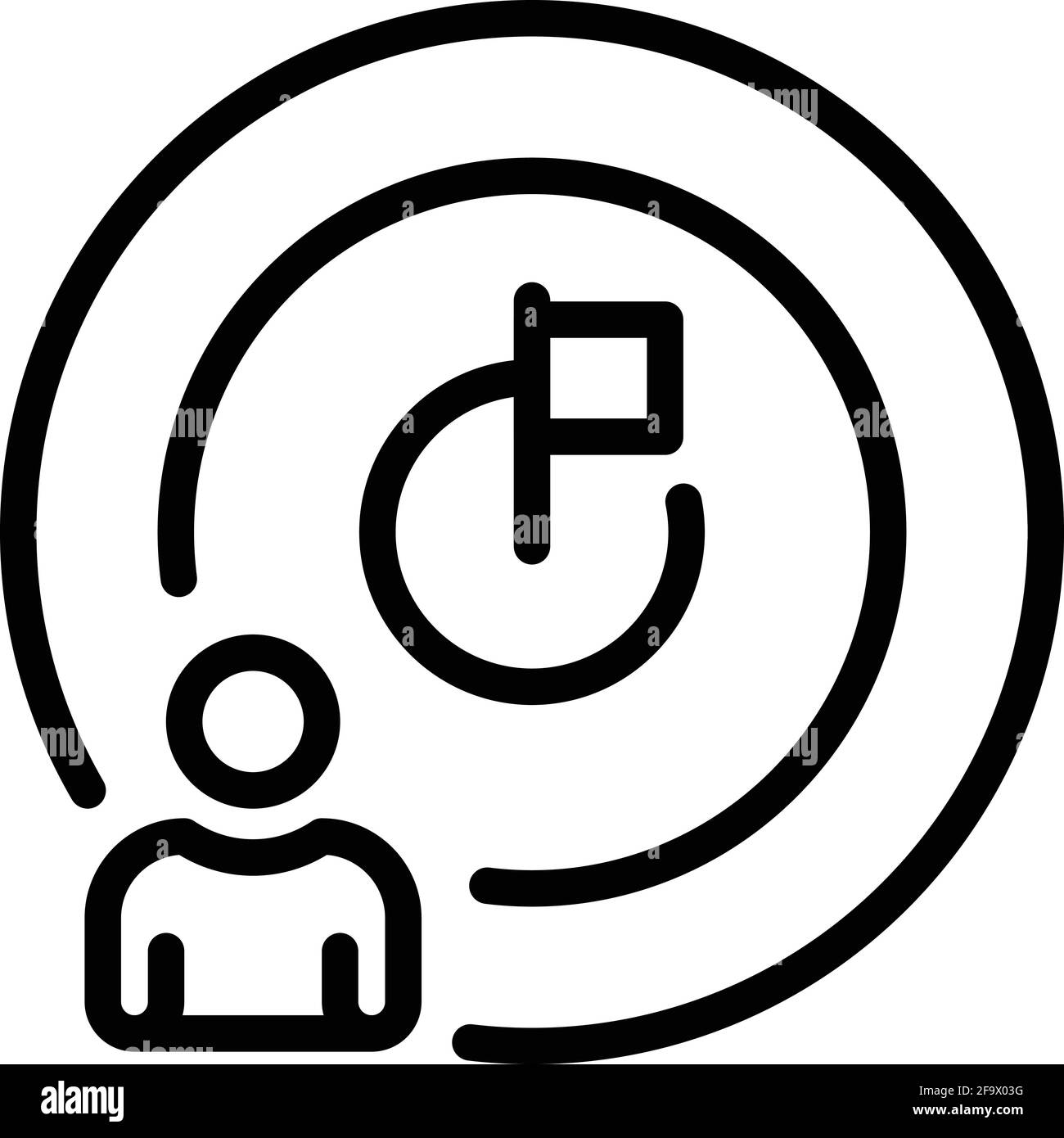 Education path icon. Outline Education path vector icon for web design ...