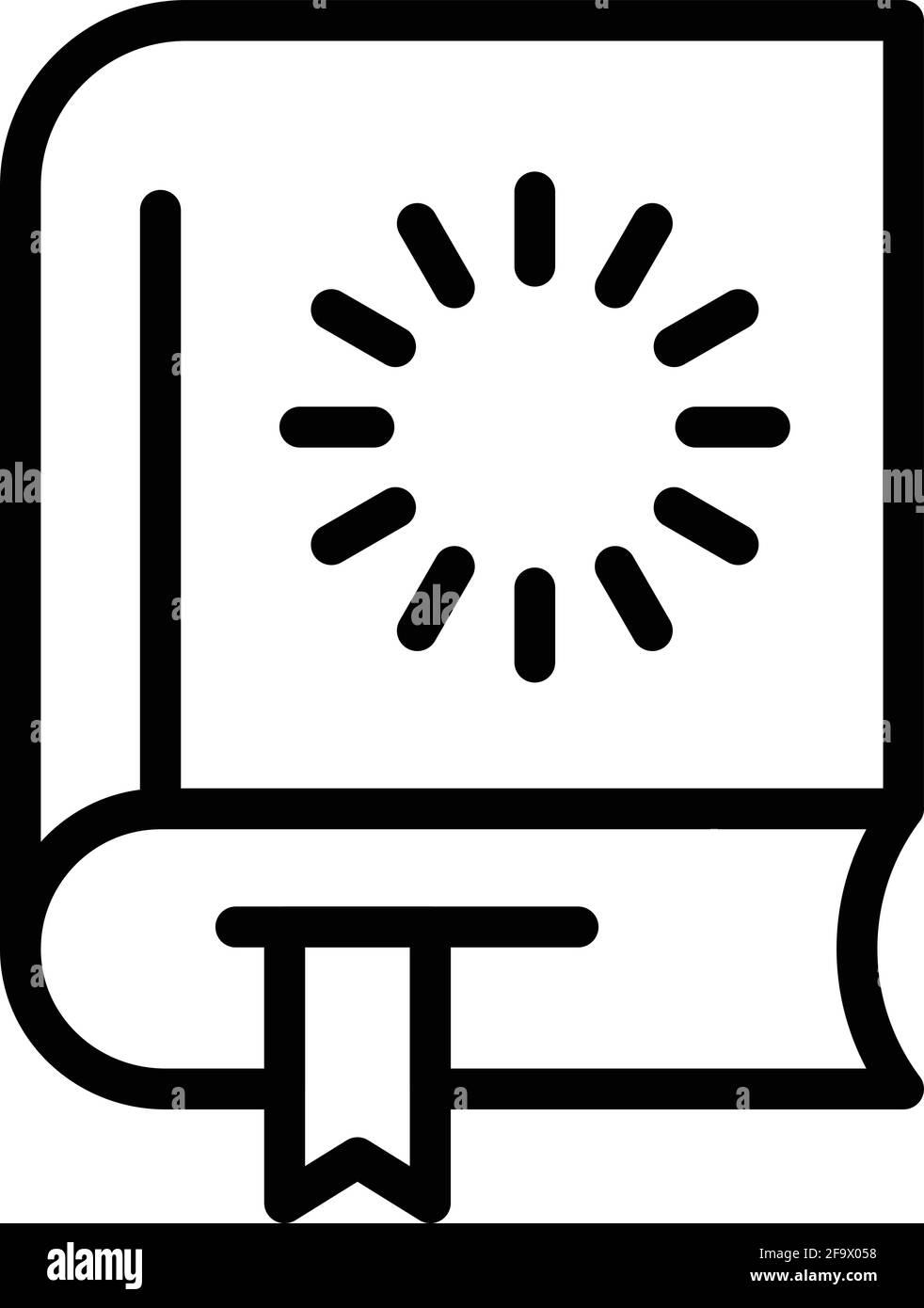 Loading book icon. Outline Loading book vector icon for web design ...