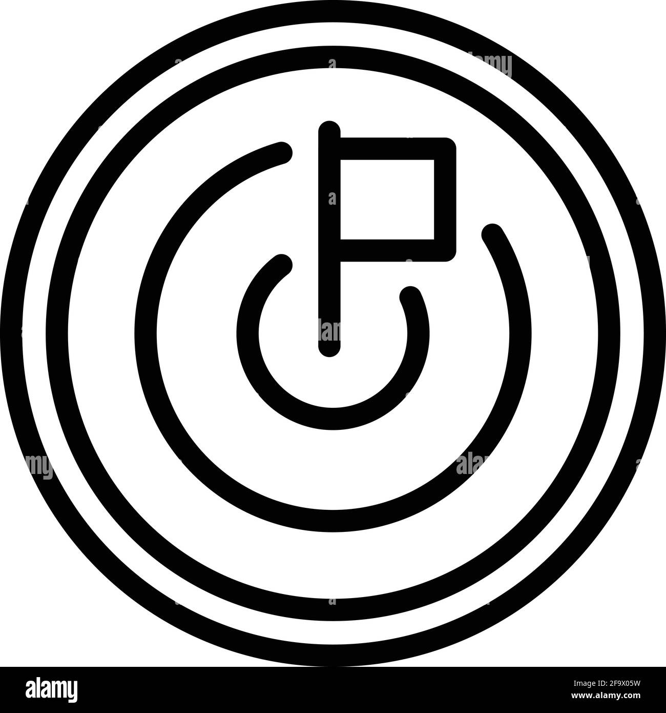 Education goal icon. Outline Education goal vector icon for web design ...