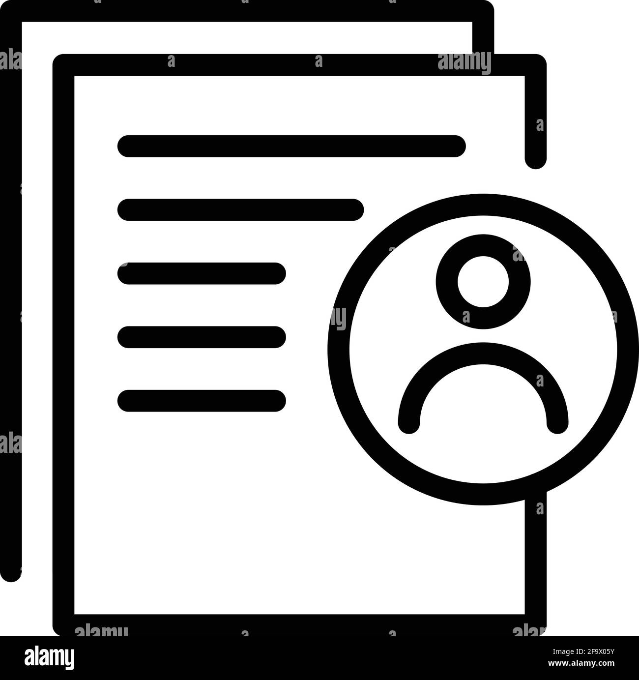Student cv icon. Outline Student cv vector icon for web design isolated ...