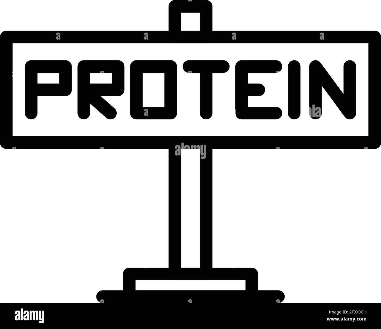 Healthy protein icon. Outline Healthy protein vector icon for web ...