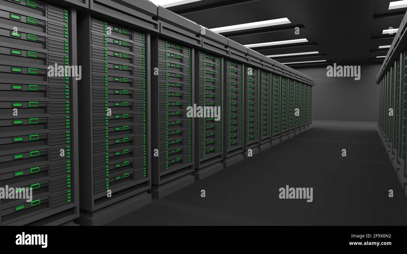 Data center server room rows hi-res stock photography and images - Alamy