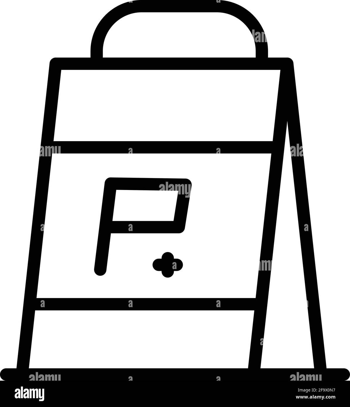 Protein pack icon. Outline Protein pack vector icon for web design ...