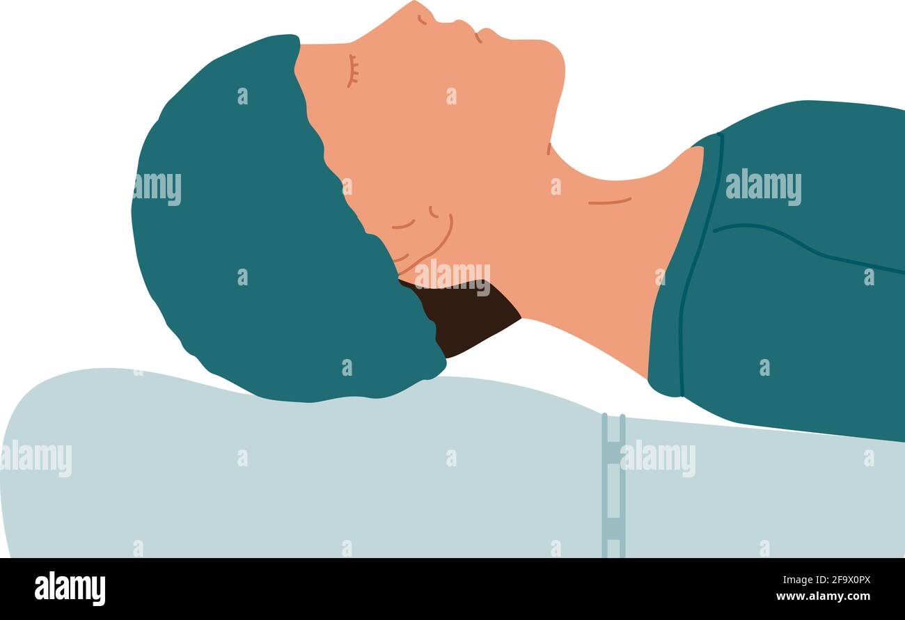 The patient is lying on the operating table. Medical vector ...