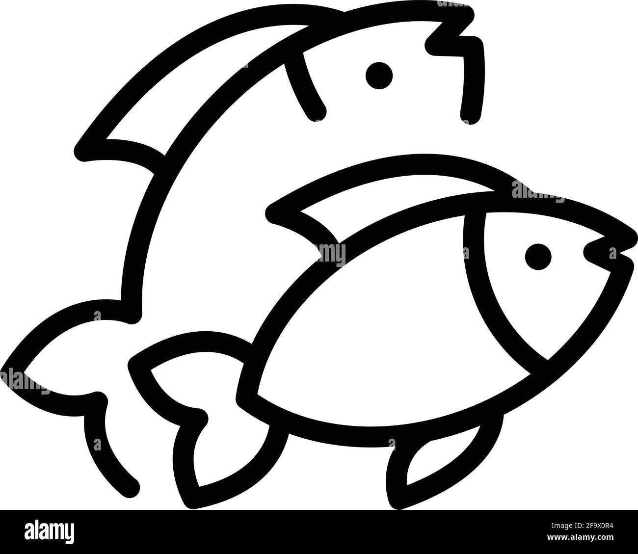 Fish protein icon. Outline Fish protein vector icon for web design ...