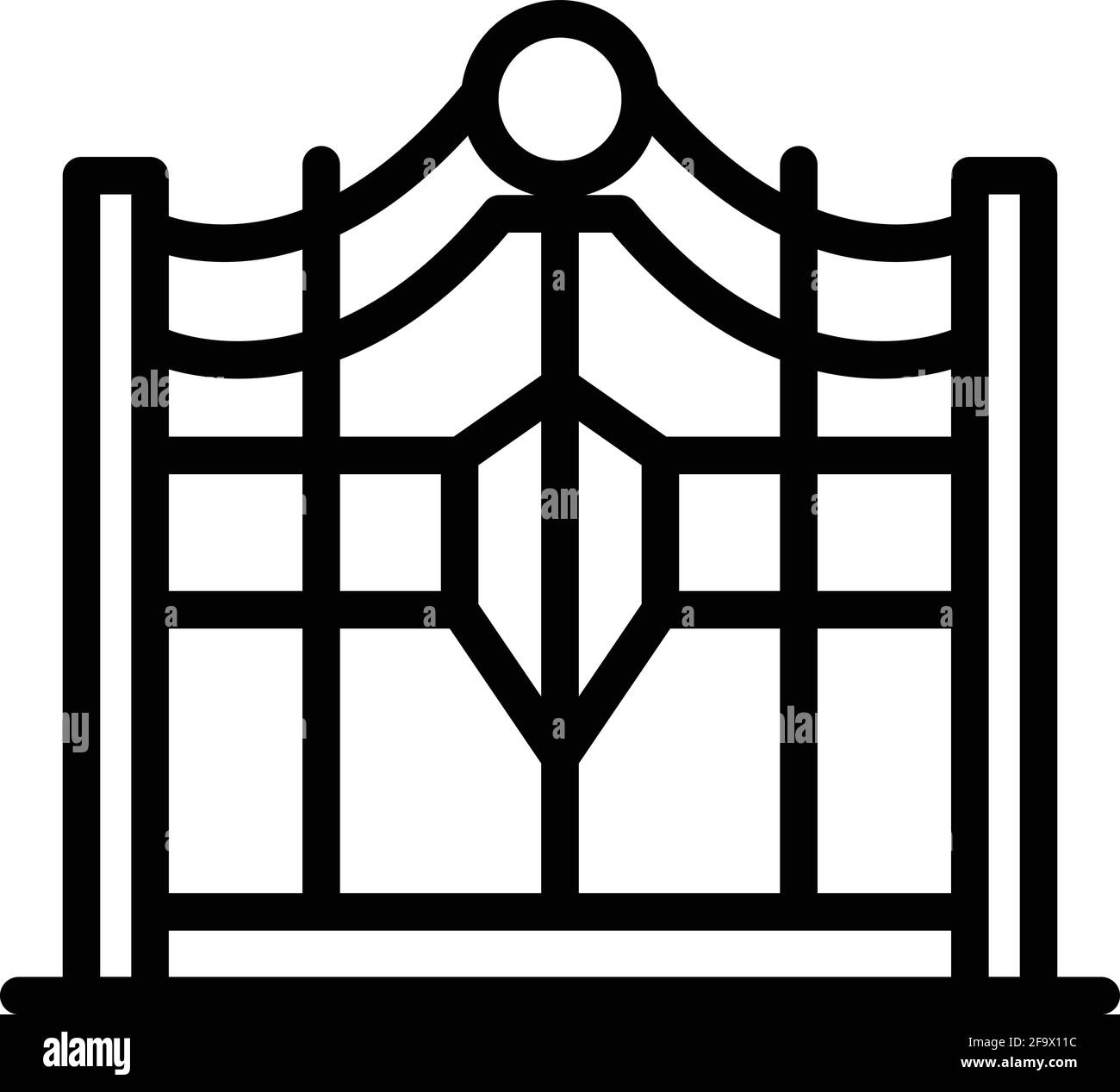 Gate control icon. Outline Gate control vector icon for web design ...