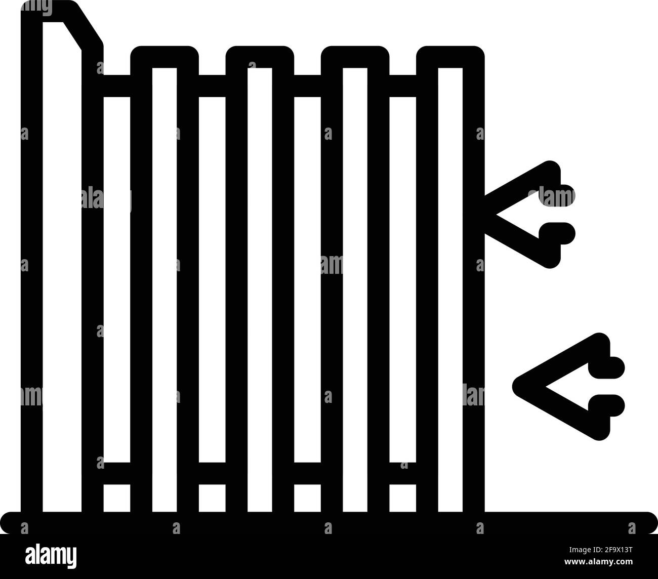 Automatic entrance icon. Outline Automatic entrance vector icon for web ...