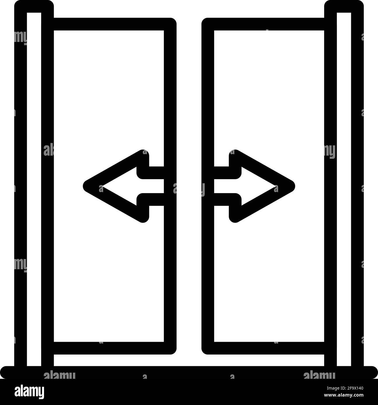 Signal gate icon. Outline Signal gate vector icon for web design ...
