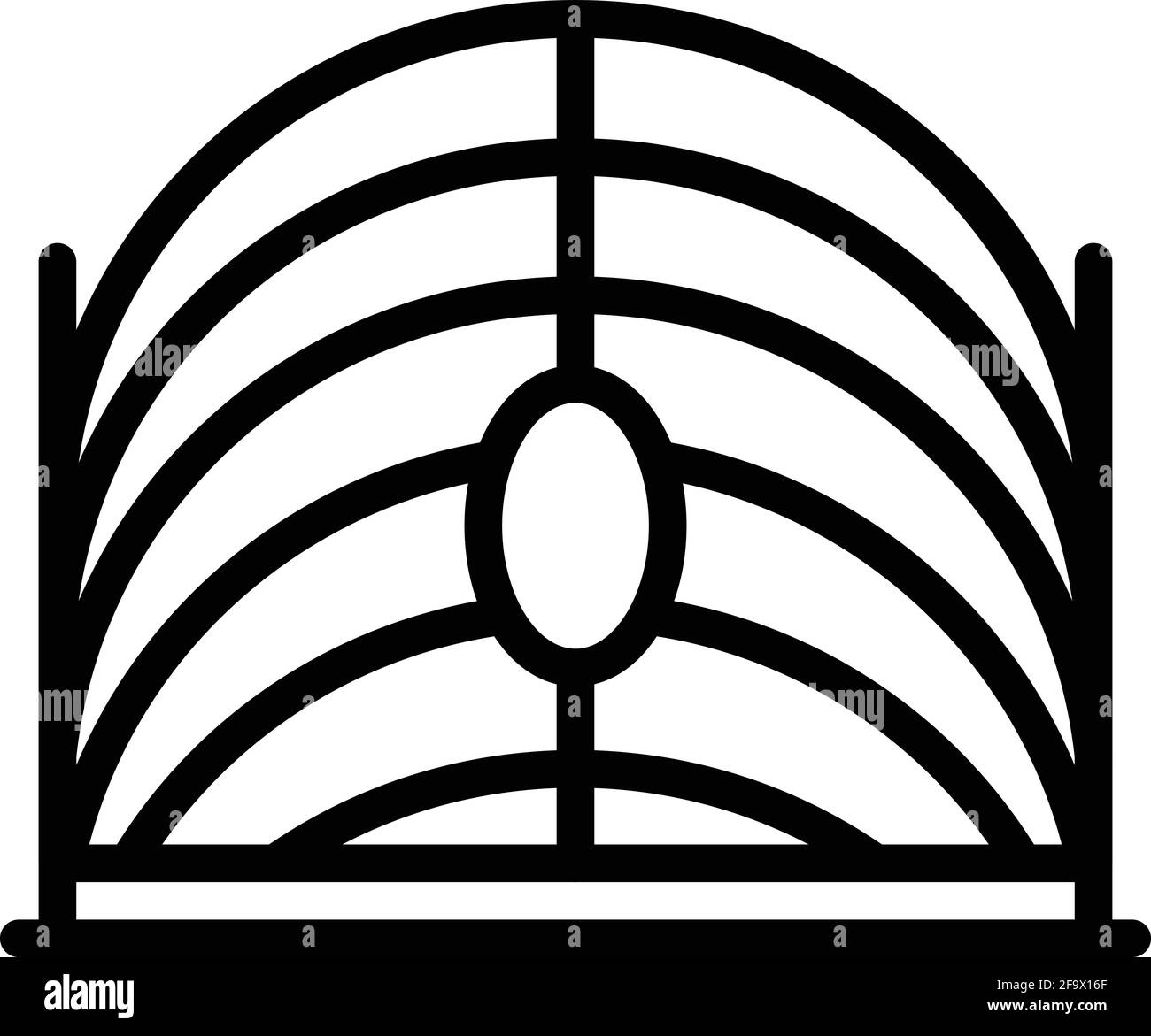 Home automatic gate icon. Outline Home automatic gate vector icon for ...
