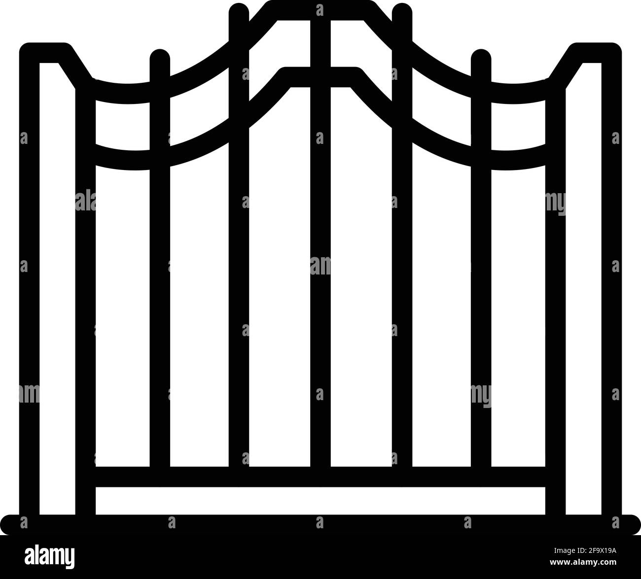 Access smart gate icon. Outline Access smart gate vector icon for web ...