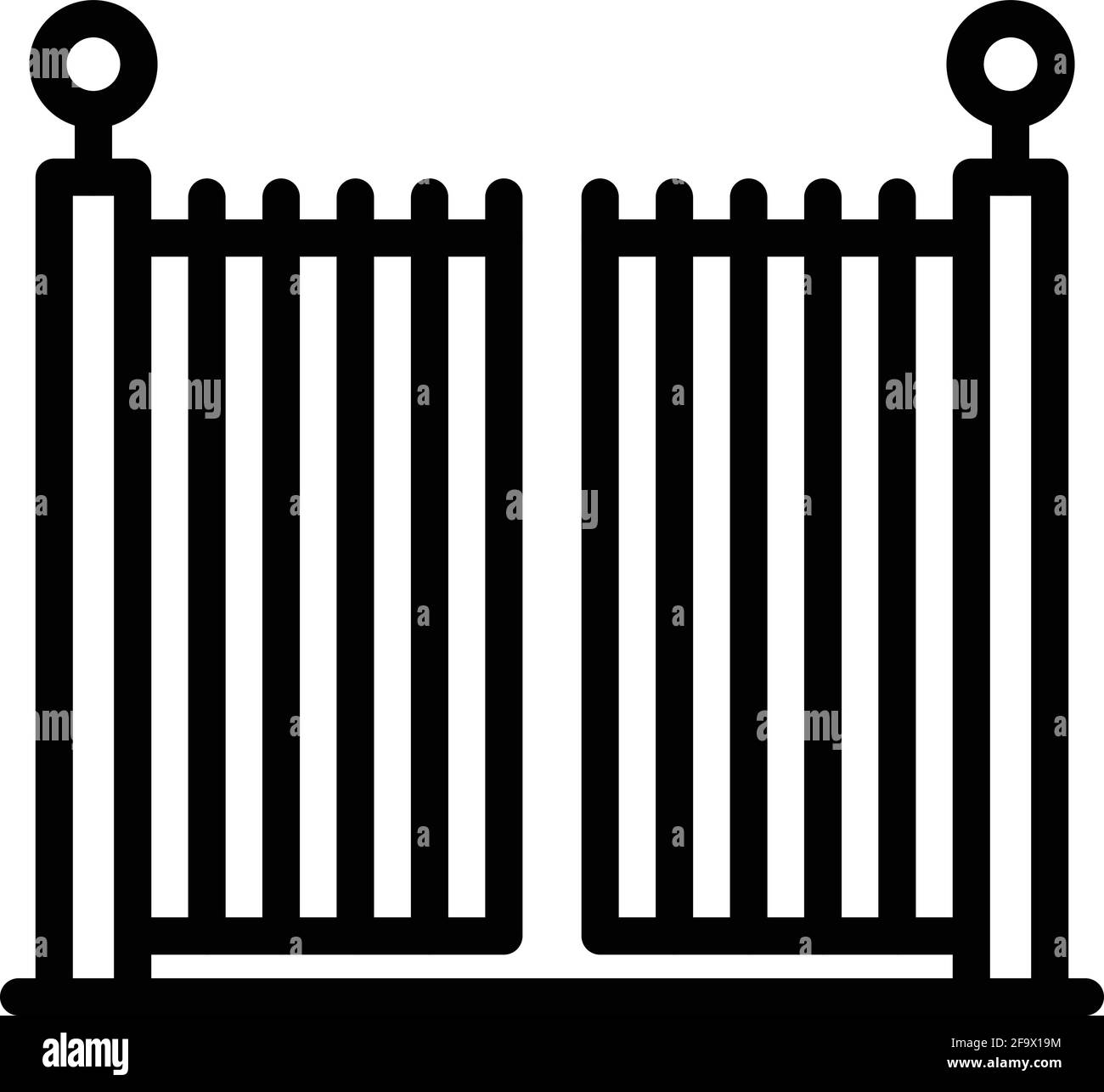 Signal automatic gate icon. Outline Signal automatic gate vector icon ...