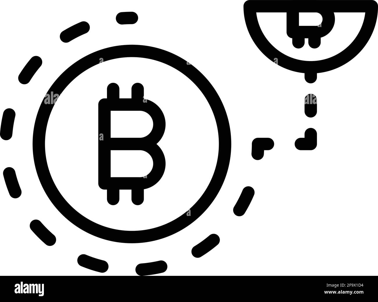 Blockchain Icon Outline Blockchain Vector Icon For Web Design Isolated
