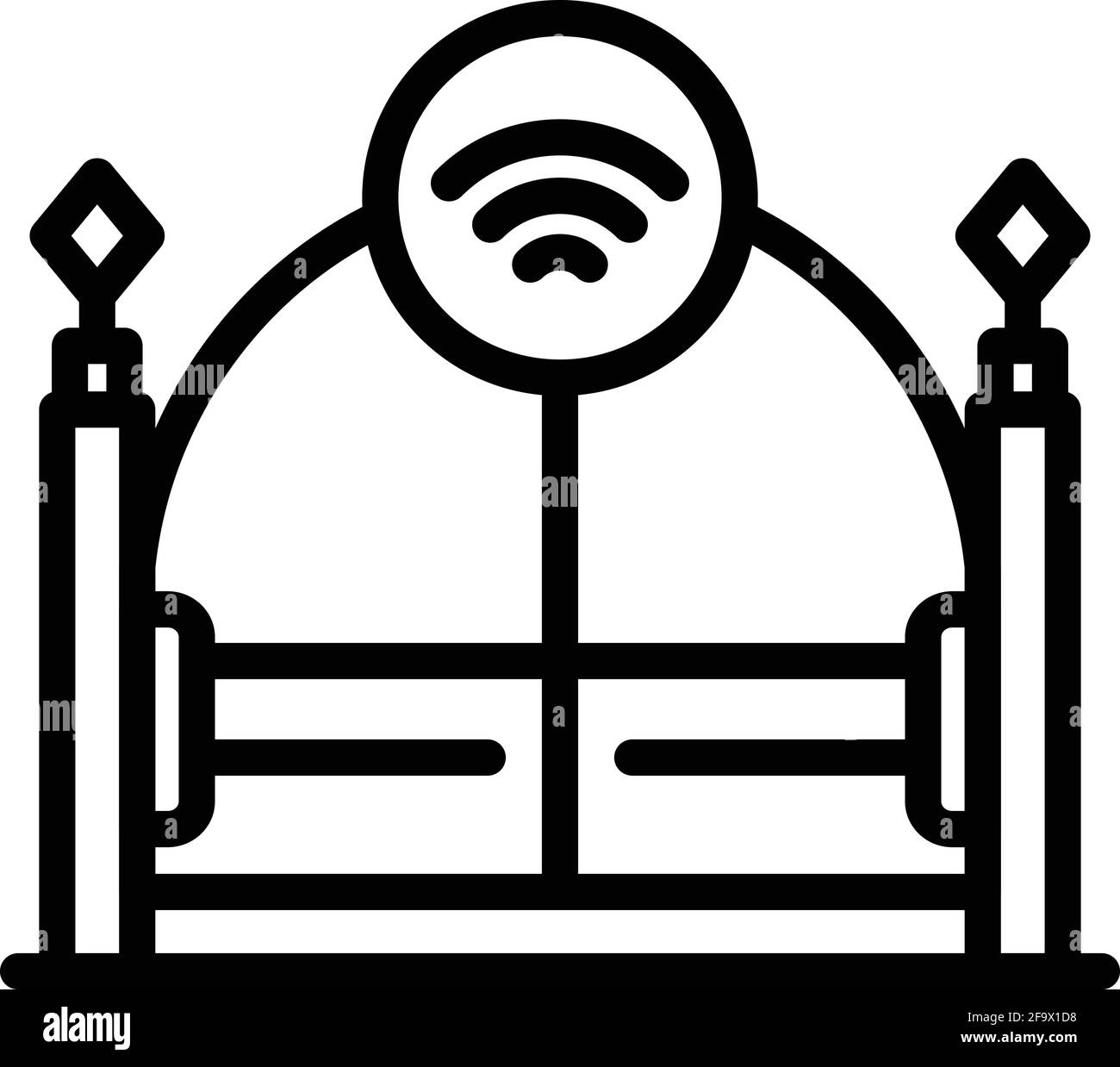 Remote control gate icon. Outline Remote control gate vector icon for ...