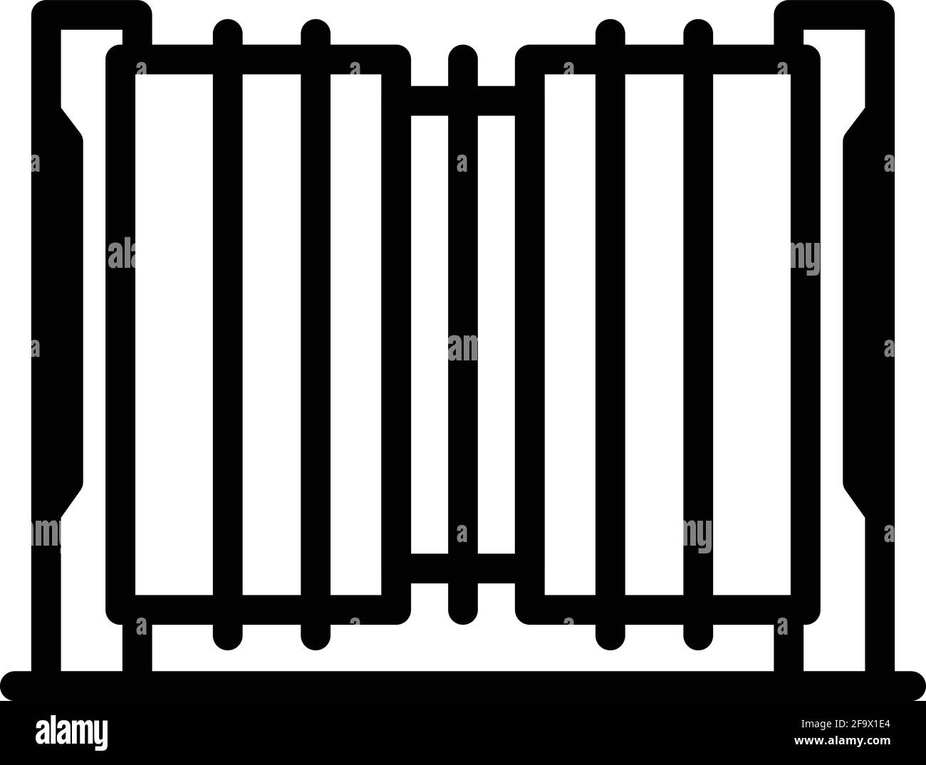 Access automatic gate icon. Outline Access automatic gate vector icon ...