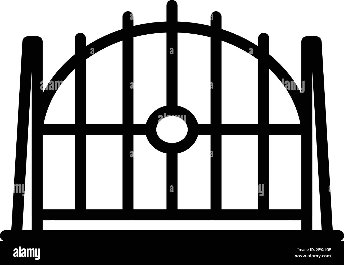 Modern automatic gate icon. Outline Modern automatic gate vector icon ...