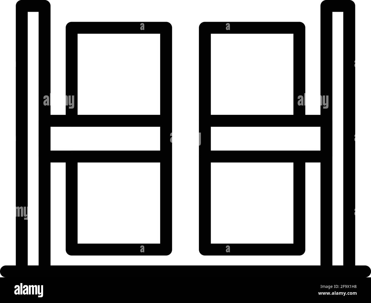 Smart gate system icon. Outline Smart gate system vector icon for web ...