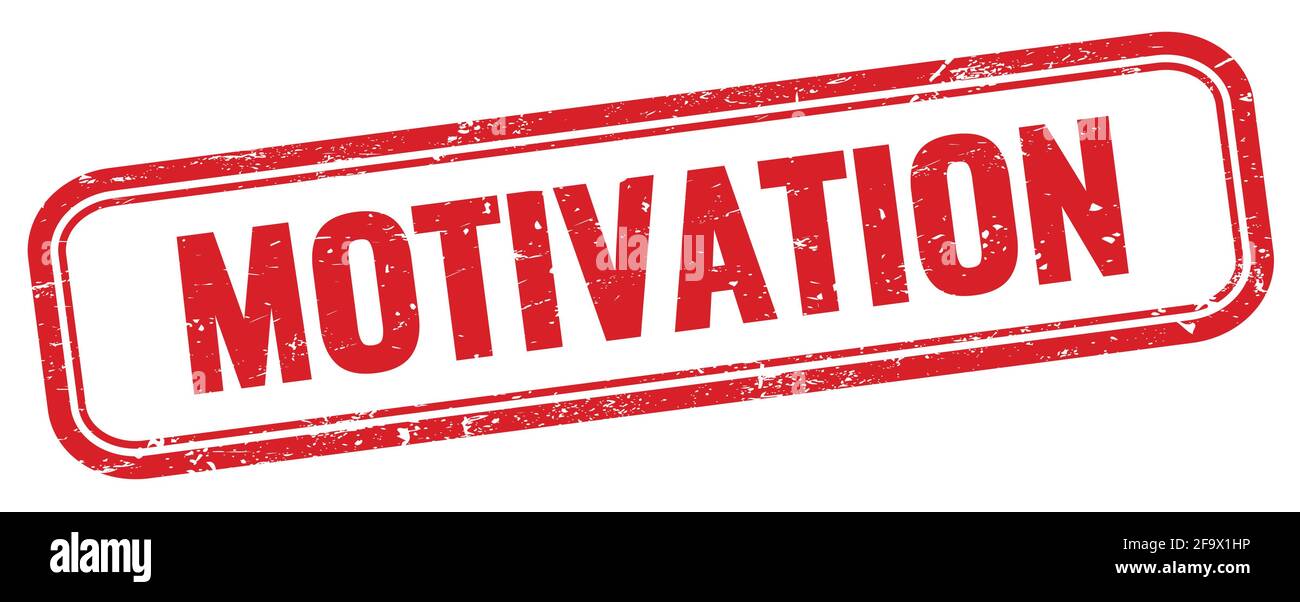 MOTIVATION text on red grungy rectangle stamp Stock Photo - Alamy