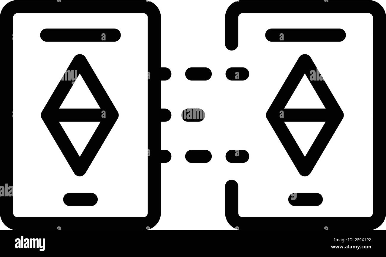 Blockchain Technology Icon Outline Blockchain Technology Vector Icon For Web Design Isolated On