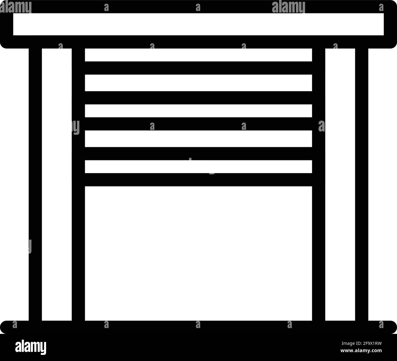 Click automatic gate icon. Outline Click automatic gate vector icon for ...