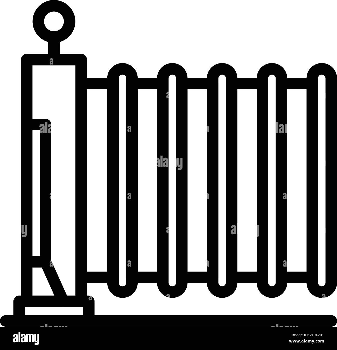 Parking smart gate icon. Outline Parking smart gate vector icon for web ...