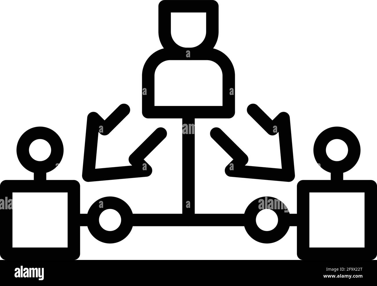 Blockchain Infrastructure Icon Outline Blockchain Infrastructure