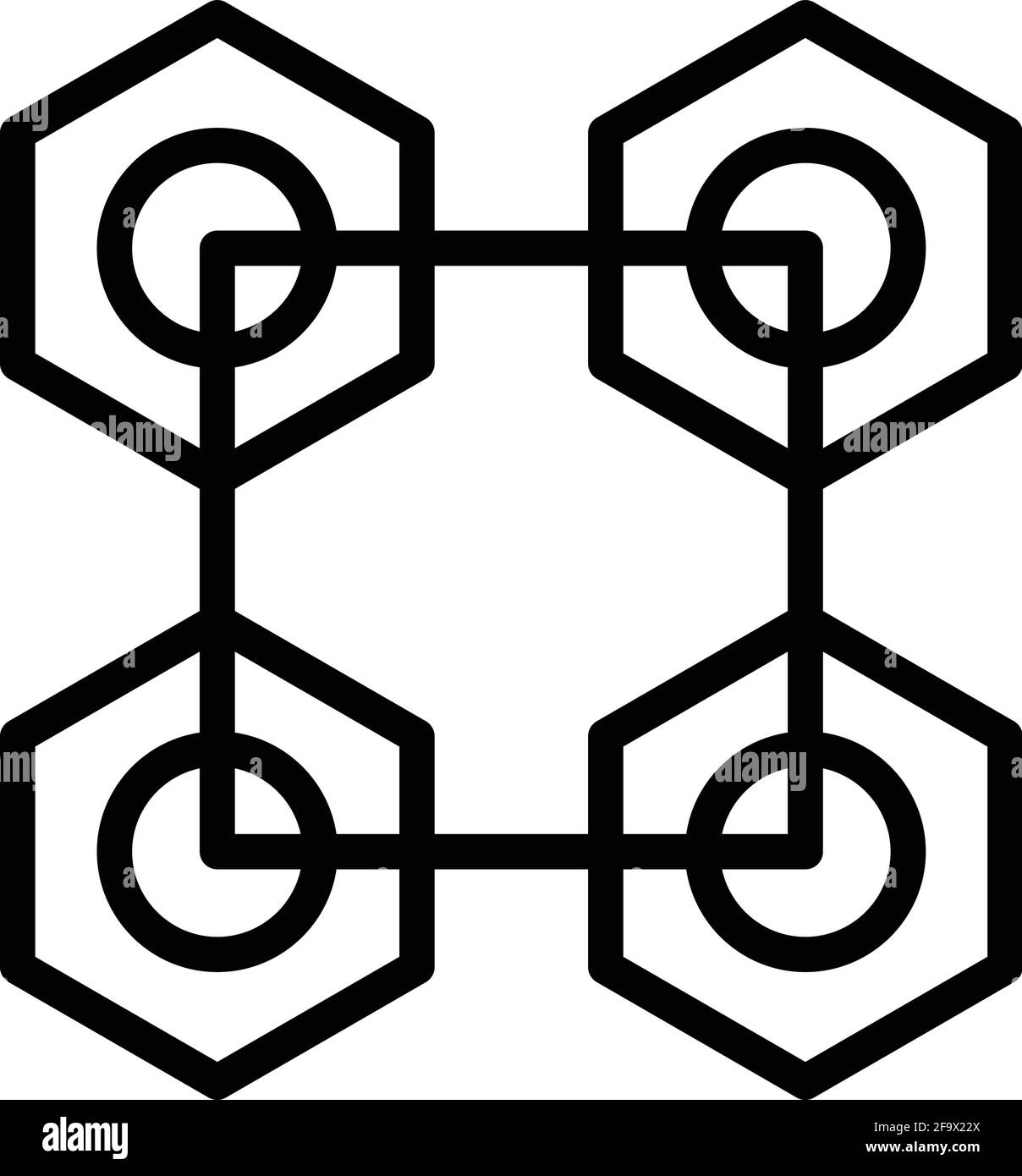 Blockchain ledger icon. Outline Blockchain ledger vector icon for web ...