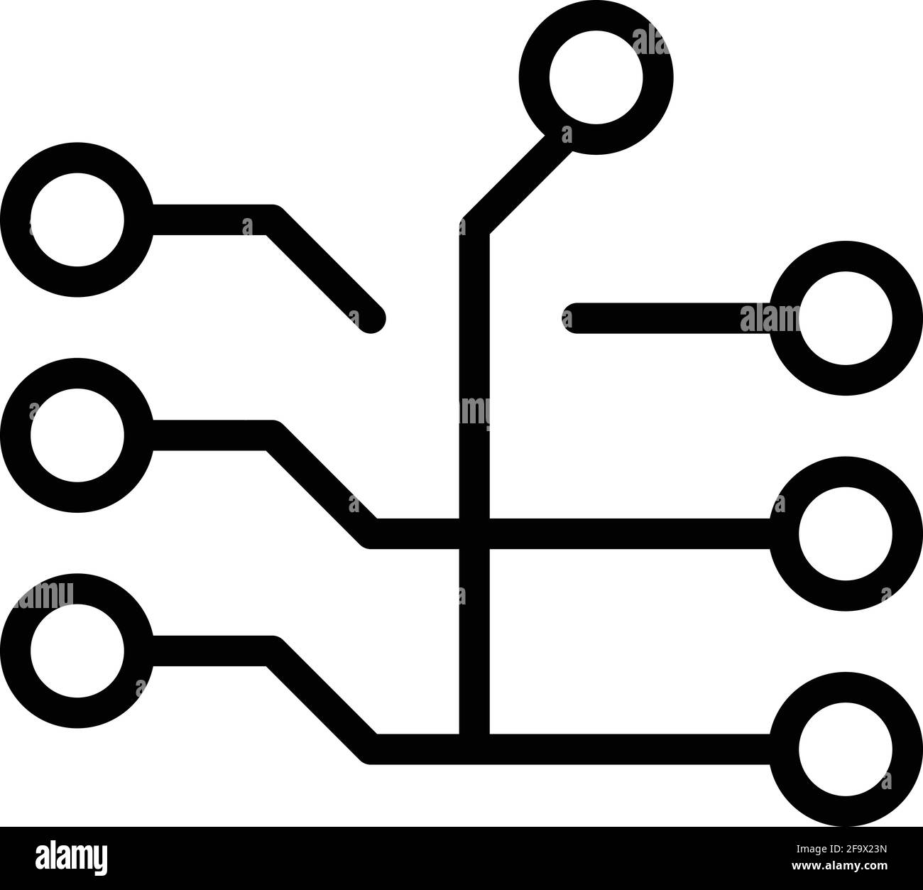 Blockchain economy icon. Outline Blockchain economy vector icon for web design isolated on white ...