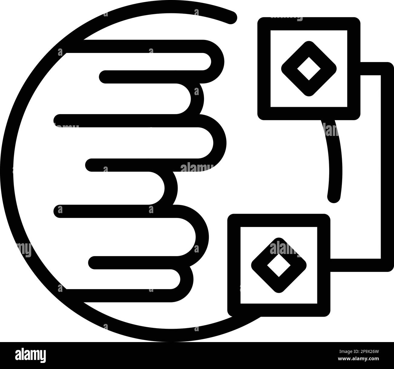 Blockchain transaction icon. Outline Blockchain transaction vector icon ...