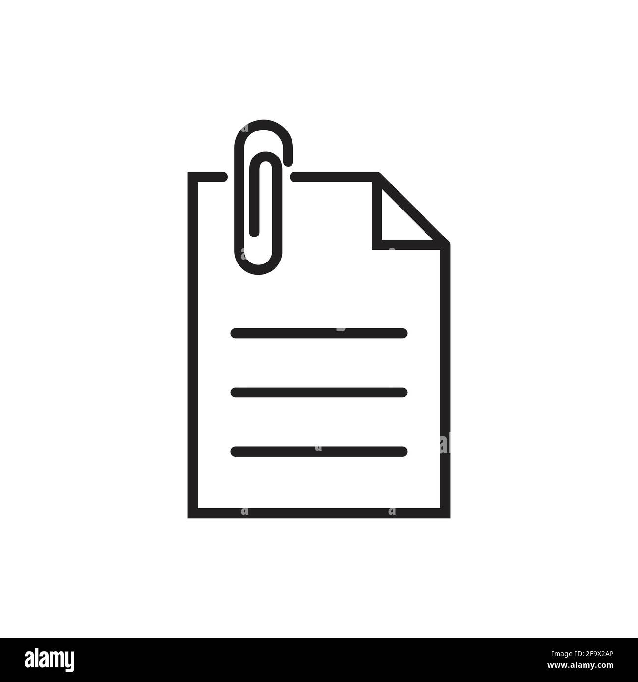 Paper clip icon vector for graphic design, logo, web site, social media ...