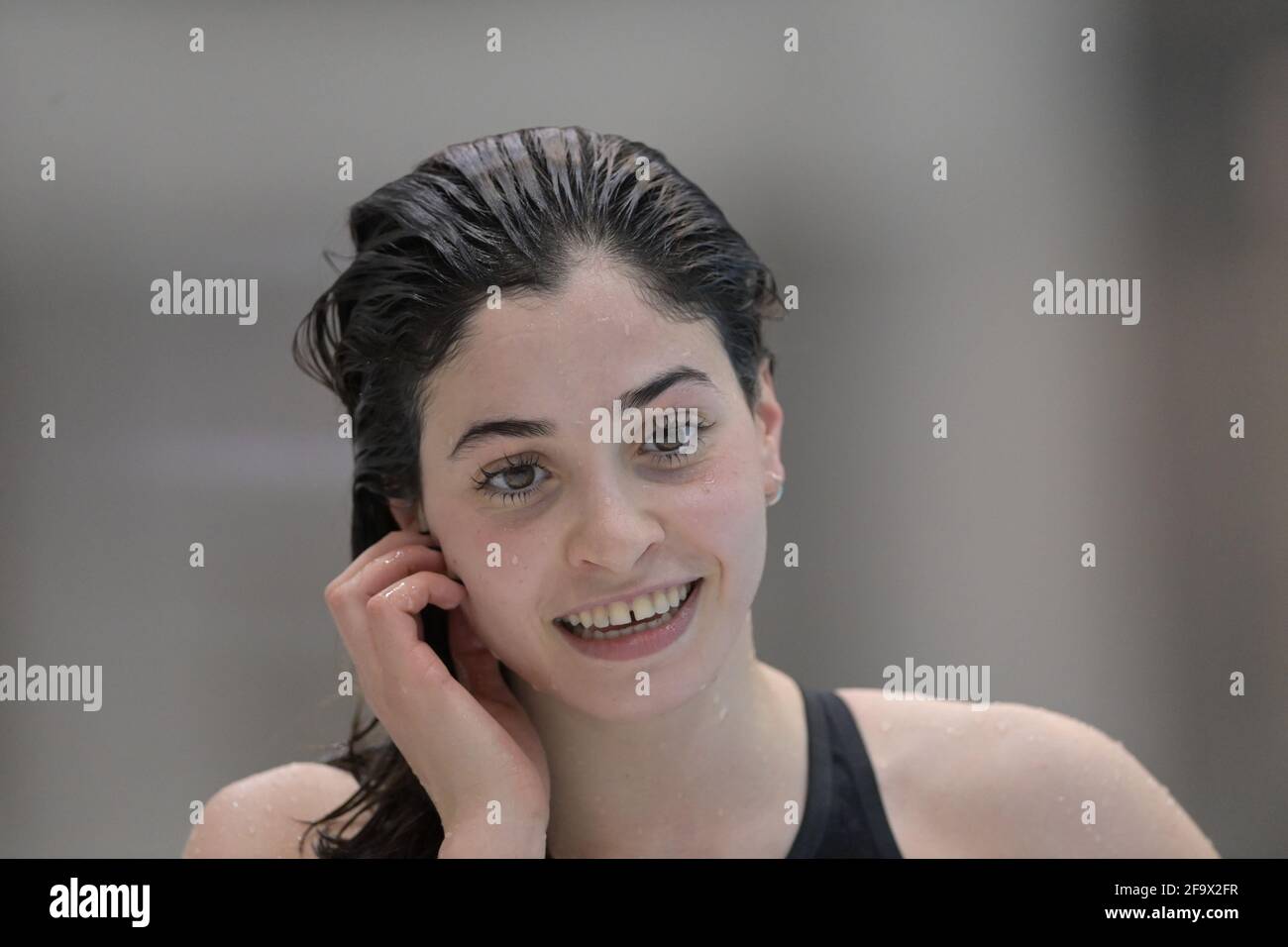 Berlin, Germany. 17th Apr, 2021. Swimming, Olympic Qualification, Pool ...