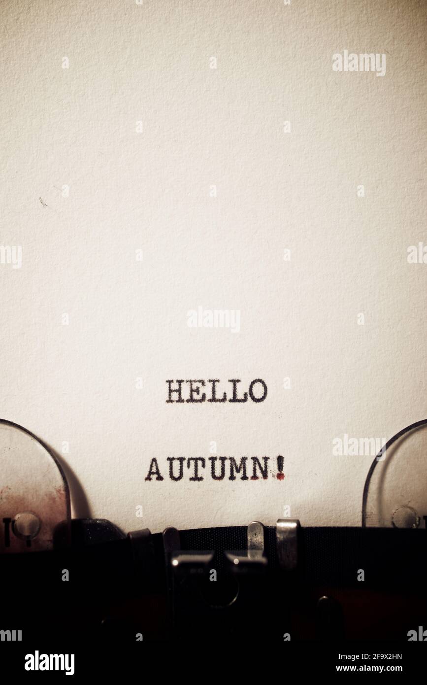 Hello october message written hi-res stock photography and images - Alamy