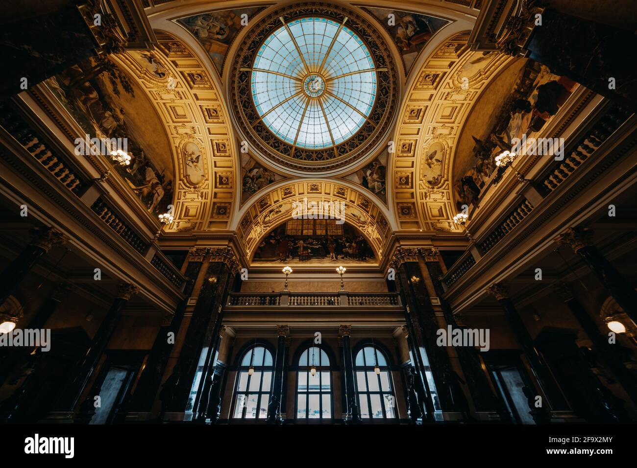 Natural history museum main hall stairs hi-res stock photography and ...