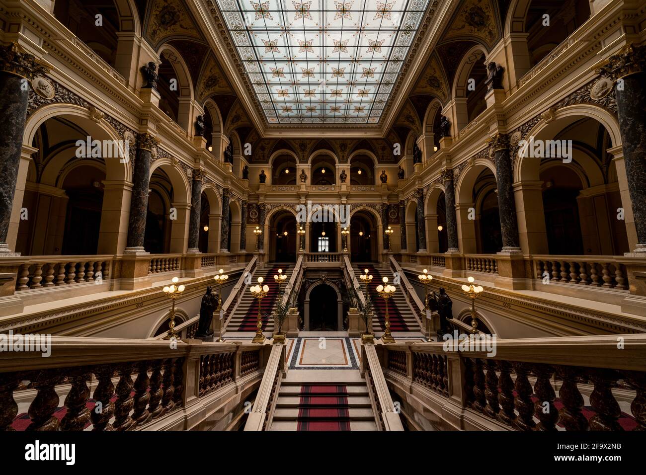 Natural history museum main hall stairs hi-res stock photography and ...