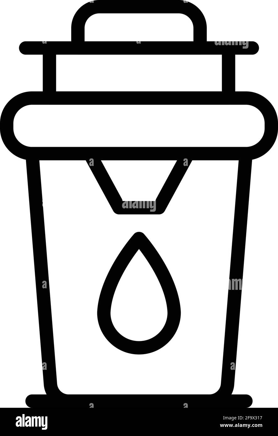 Water filter icon. Outline Water filter vector icon for web design ...