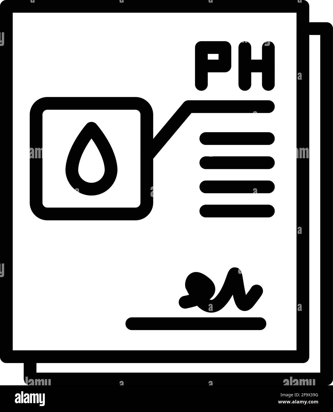 Water ph icon. Outline Water ph vector icon for web design isolated on ...