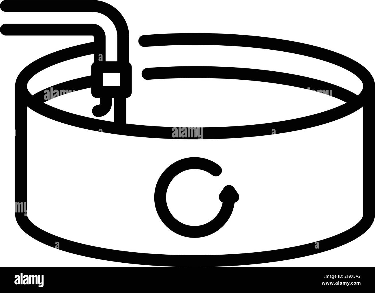 Water tank icon. Outline Water tank vector icon for web design isolated ...
