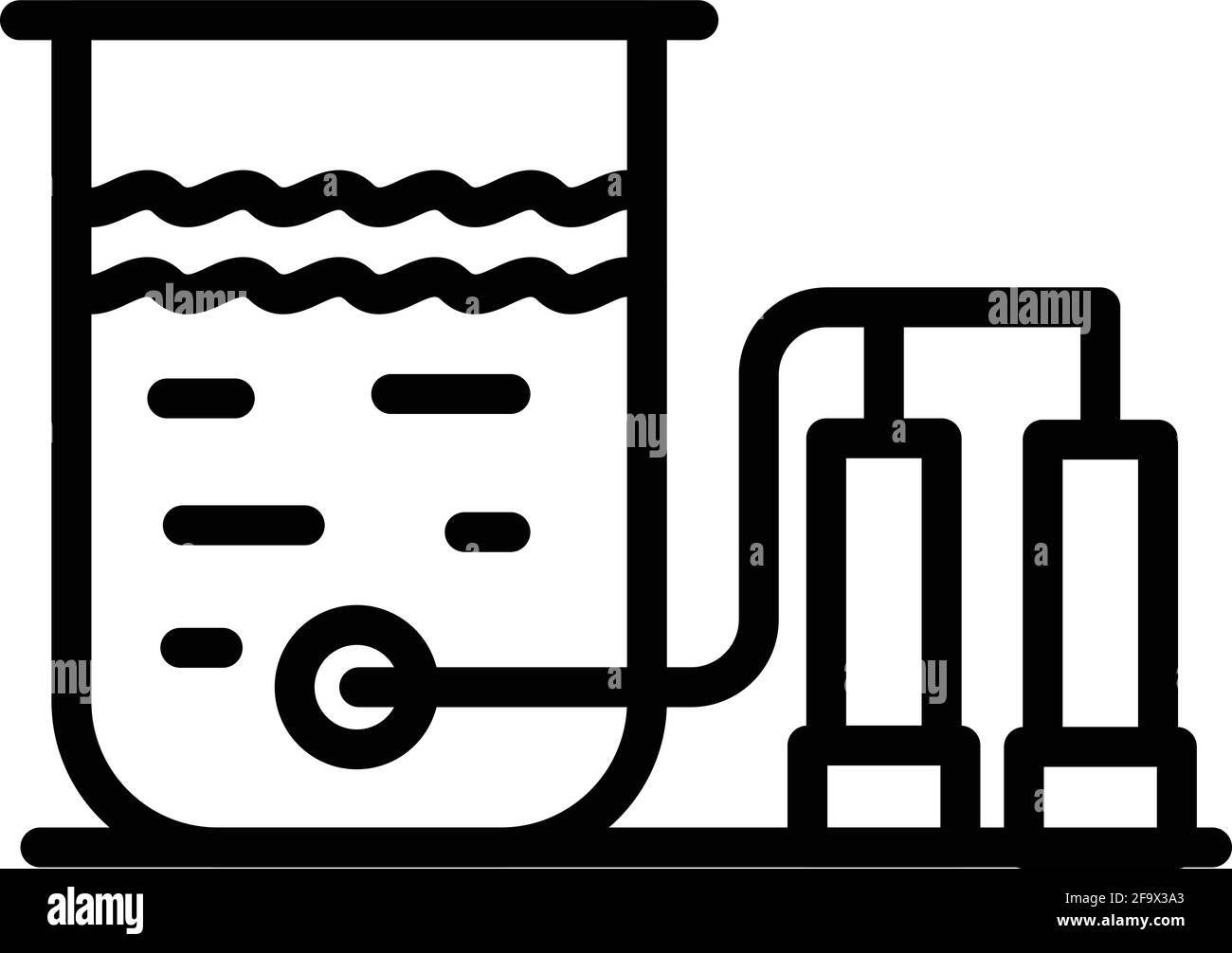 Liquid filter system icon. Outline Liquid filter system vector icon for ...