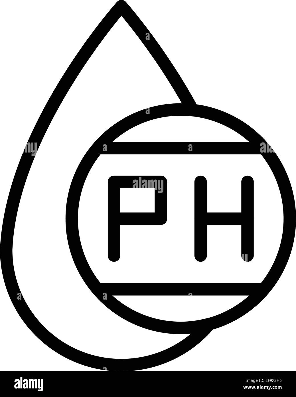 Neutral ph drop icon. Outline Neutral ph drop vector icon for web ...