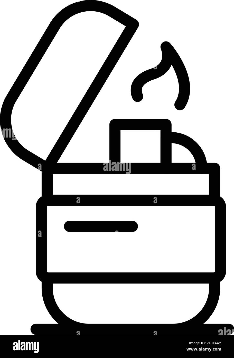 Lighter flame icon. Outline Lighter flame vector icon for web design ...