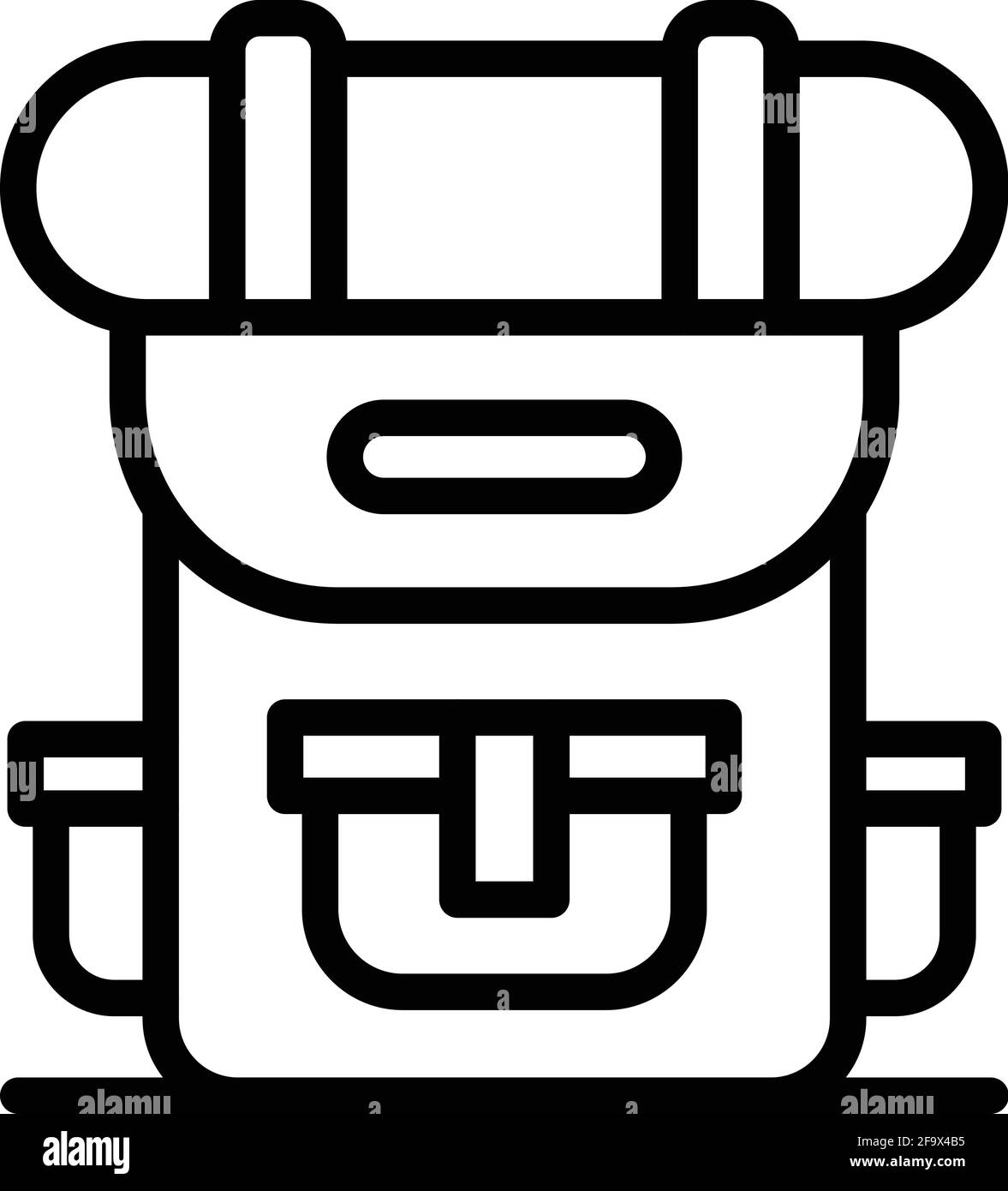Hiking backpack icon. Outline Hiking backpack vector icon for web ...