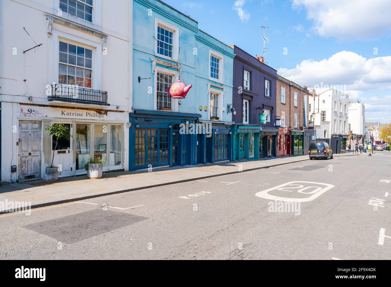LONDON, UK - APRIL 11, 2021:Street view of Portobello Road in Notting ...