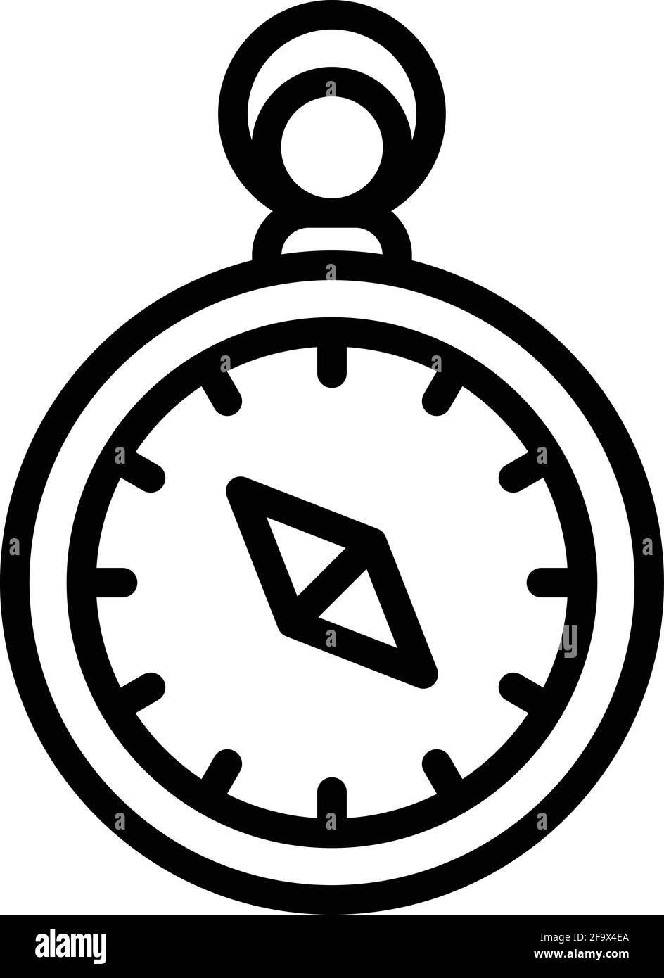 Travel compass icon. Outline Travel compass vector icon for web design ...