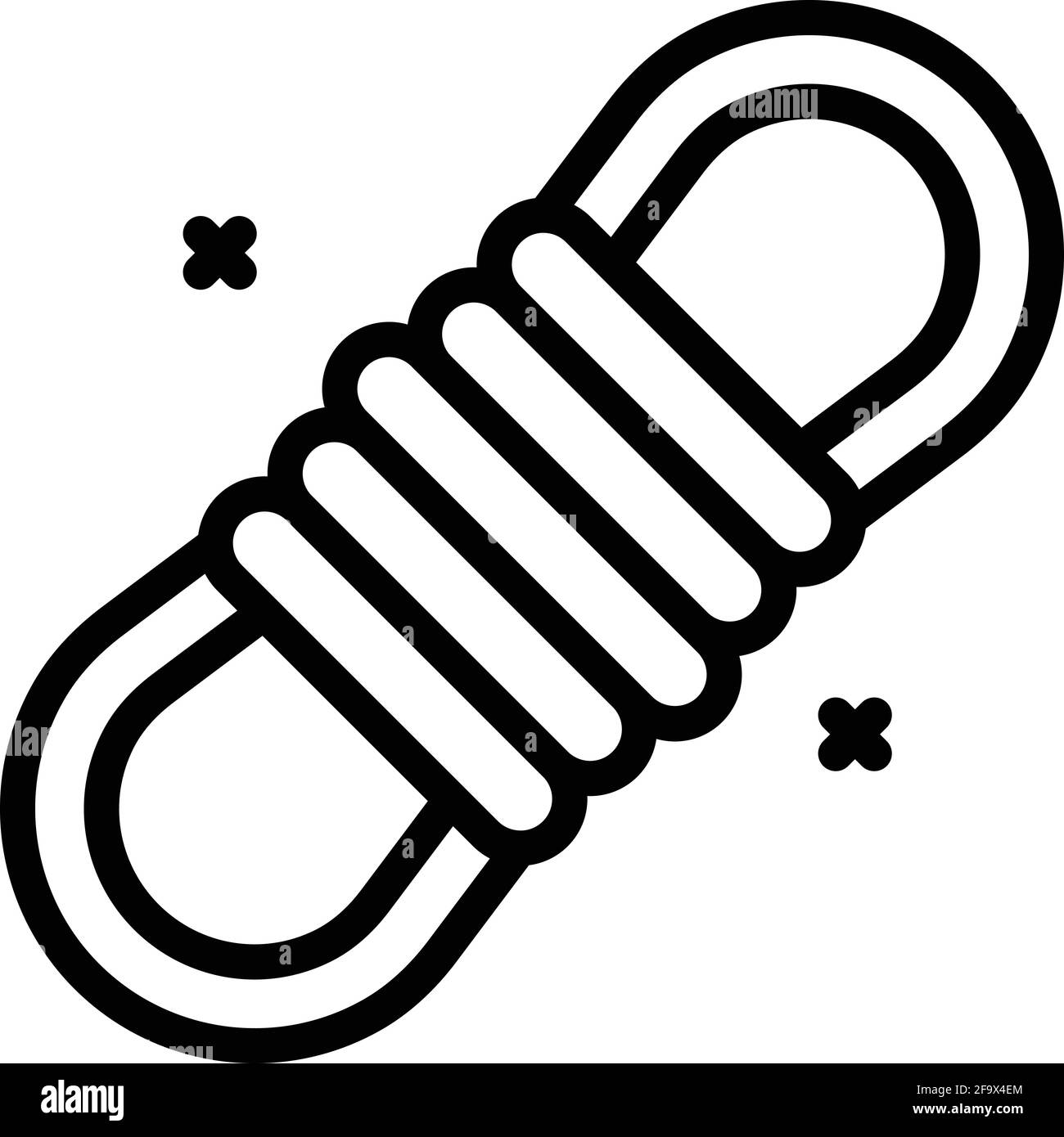 Hiking rope icon. Outline Hiking rope vector icon for web design ...