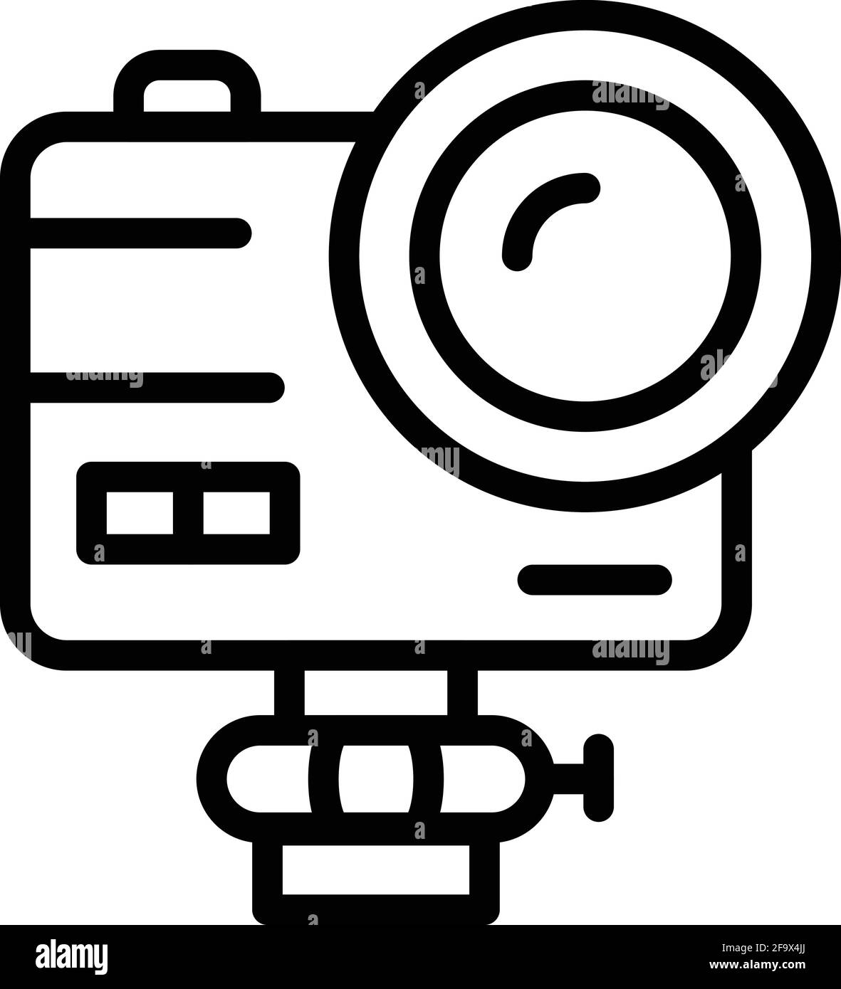 Hiking camera icon. Outline Hiking camera vector icon for web design ...