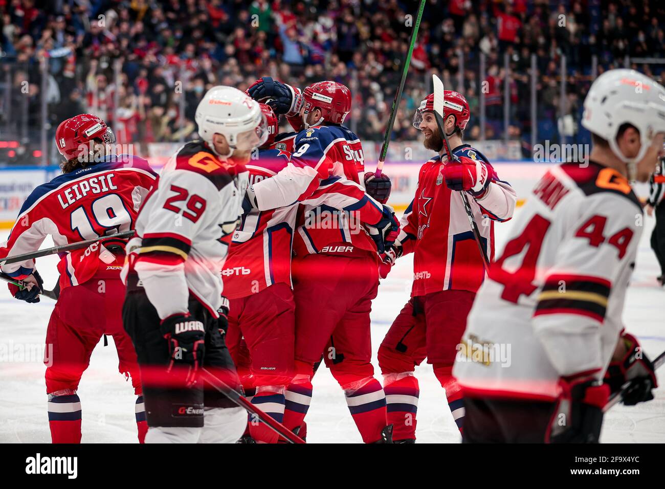 April 20, 2021. Russia, Moscow, CSKA arena. Hockey. Kontinental hockey ...