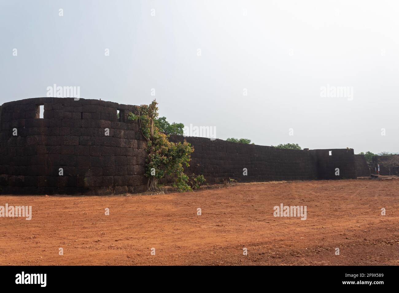 Bastions and outer walls of Gopalgad Fort or Anjanvel Fort. Captured by ...