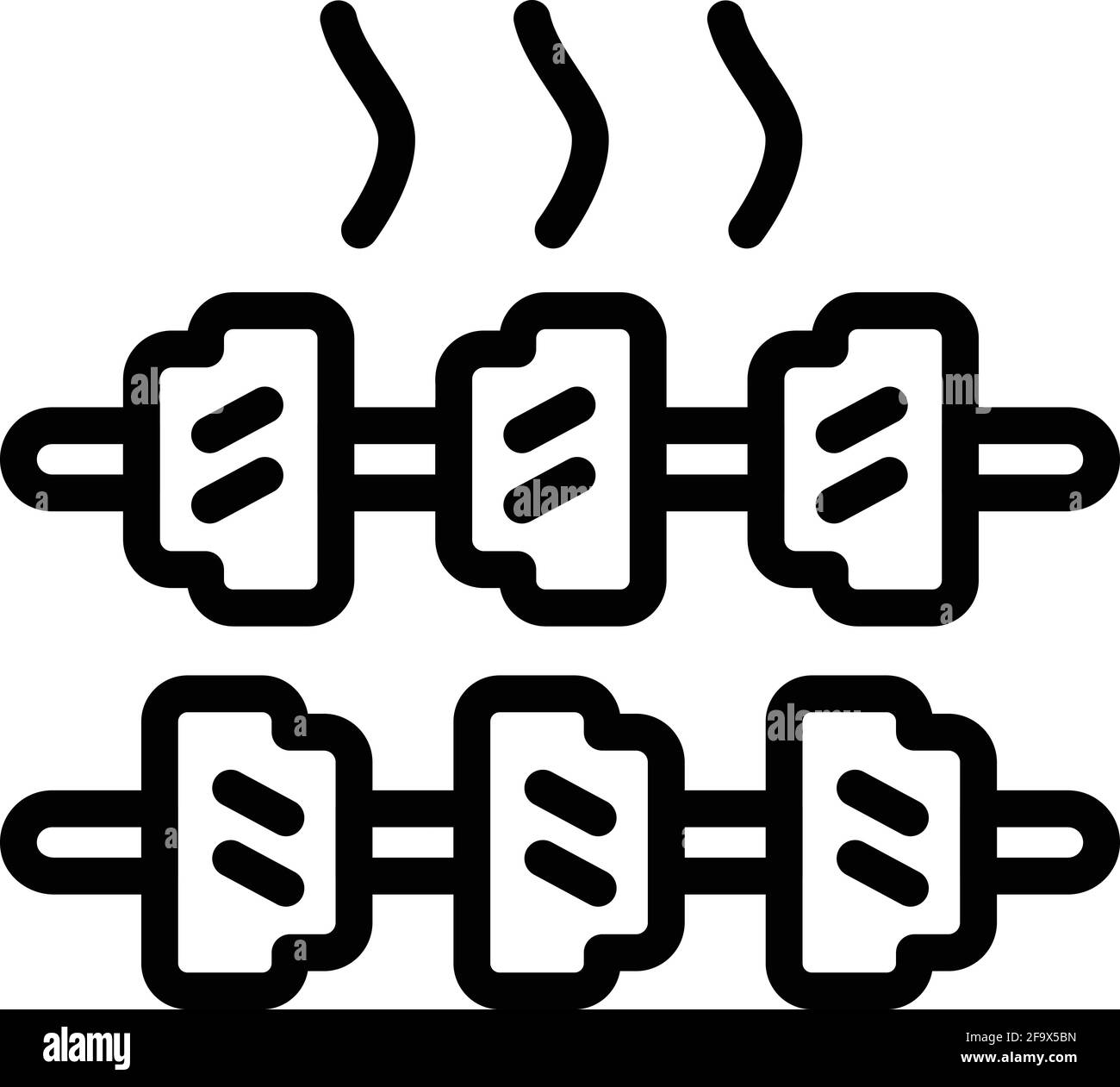 Barbecue grill icon. Outline Barbecue grill vector icon for web design ...